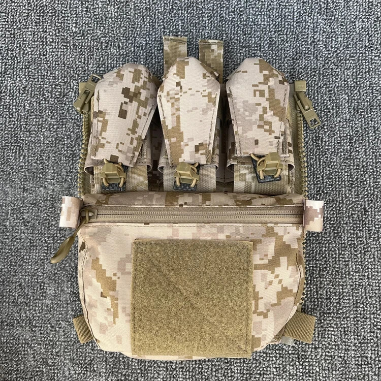 FCPC V5 Plate Carrier Zipper Assault Back Panel Pouch Tri-Pocket ...