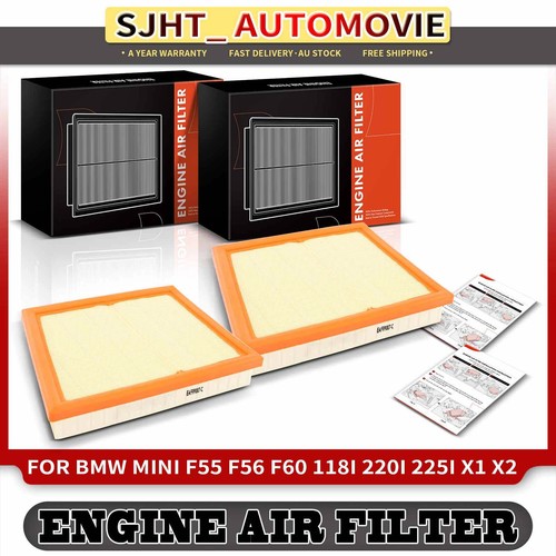 2x Engine Air Filter for Mini Clubman Countryman BMW F39 F48 F45 X2 X1 ...