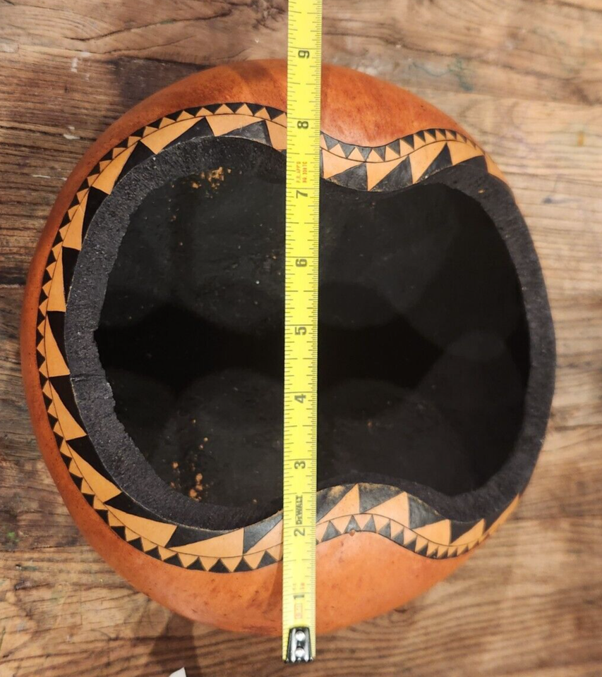 Southwest US Gourd Native American HandPainted SIGNED Ethnic Folk Art ...
