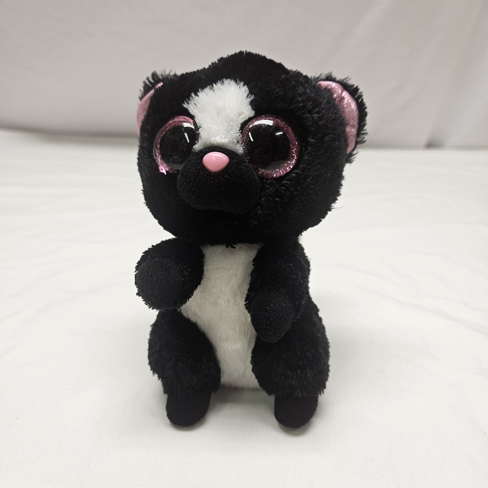 Ty Beanie Boos - FLORA THE SKUNK 6" SPARKLE EYES 2015 Plush Stuffed ...