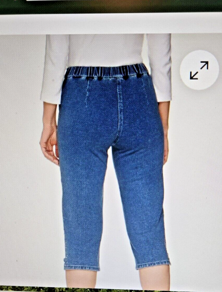 Quacker Factory DreamJeannes Knit Denim Capris- NWT W/ Zipper ...