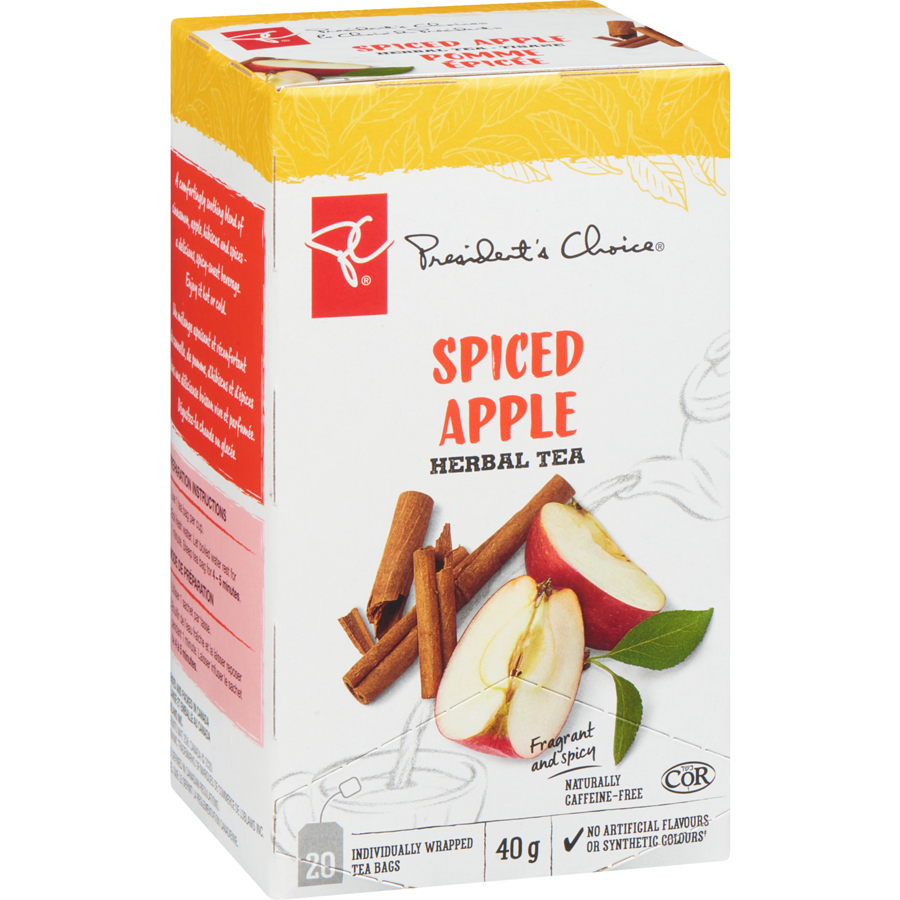 1 x President's Choice Spiced Apple Herbal Tea (40g each box) - Canada ...