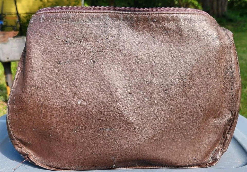 FURLA BROWN PEBBLED LEATHER SHOULDERBAG W/SIGNATURED SILVER STRAP ...