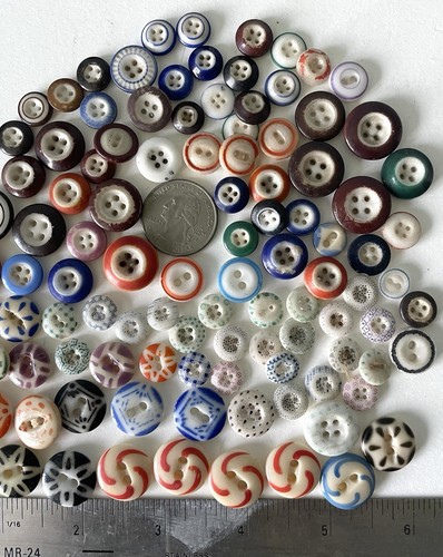 103 Antique China Buttons Stencil Ringer Calico | eBay