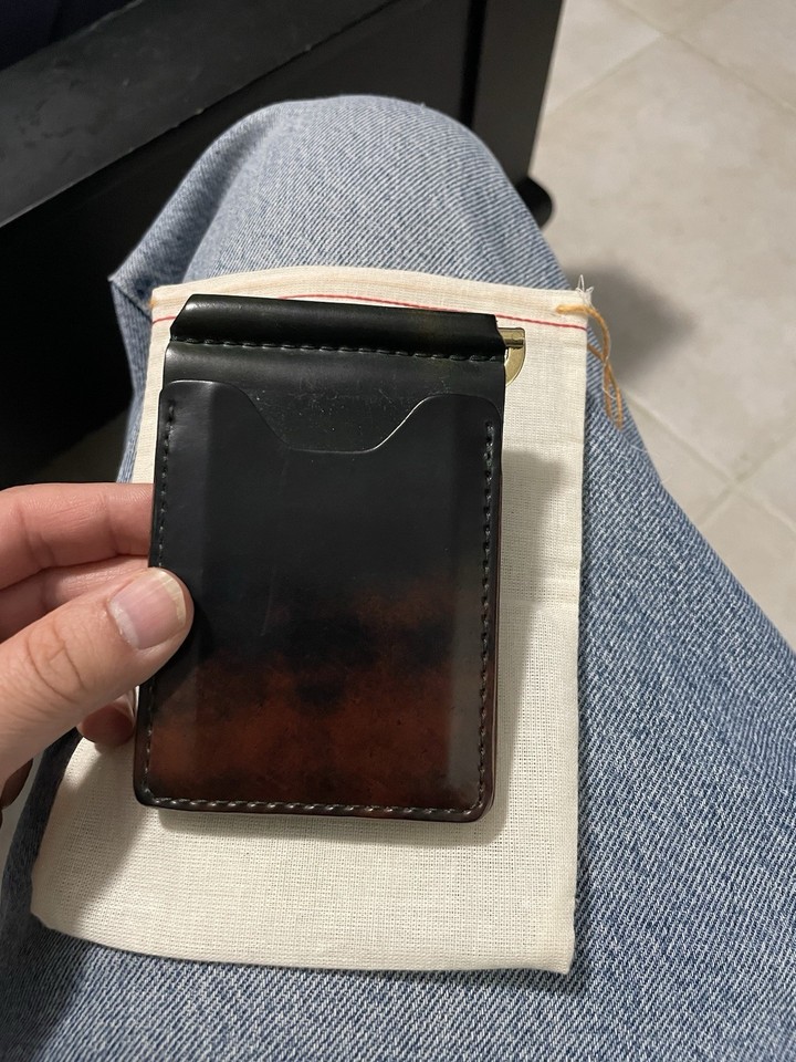 Ashland leather Capone money clip In Marbled black Shell Cordovan | eBay