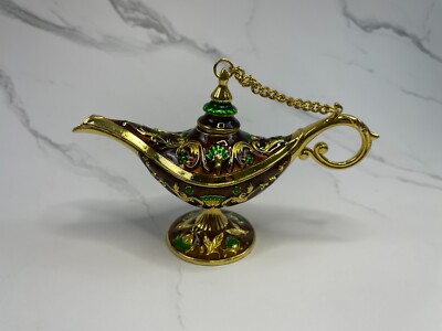Aladdin Magic Genie Lamps BROWN Style Incense Burners Magic Light Lamp ...