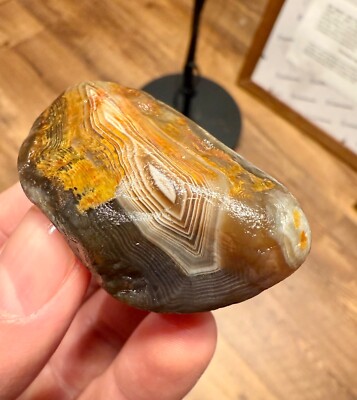 2.15oz LAKE SUPERIOR AGATE LIMONITE STAINED BANDED FACE | eBay