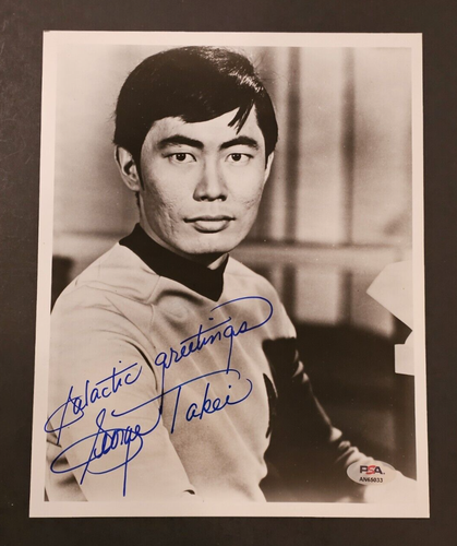 GEORGE TAKEI Signed 8x10 Photo-Captain Sulu-STAR TREK-PSA Authenticated ...