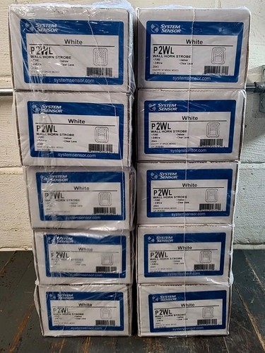 SYSTEM SENSOR P2WL WHITE WALL MOUNT HORN/STROBE - "FIRE" MARKING - NEW ...