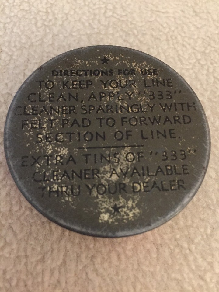 VINTAGE CORTLAND "333" FLY LINE CLEANER Tin Made In USA | eBay