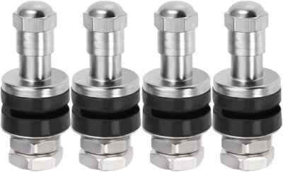 4 Pcs Metal/Chrome Tire Valve Stems High Pressure Bolt in Valve Stem ...