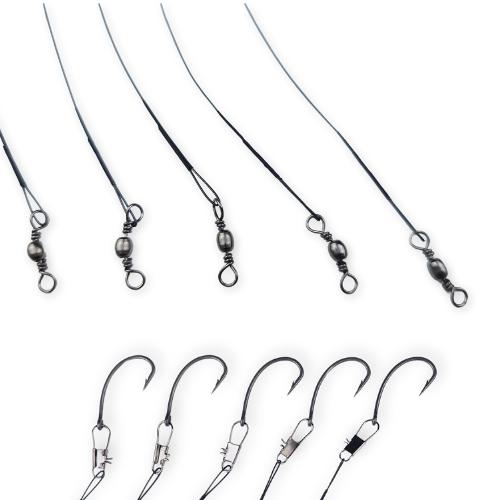 Zander Dead Bait Live Bait 5 x WIRE TRACE Fishing Dead Bait RIGS SIZE 2 ...