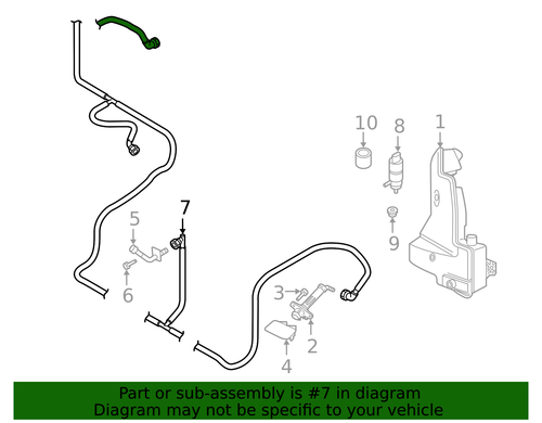 Genuine Audi Washer Hose 4KE-955-970 | eBay