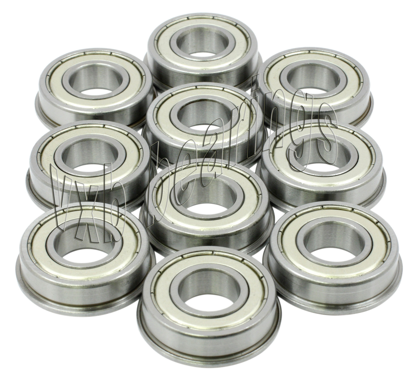10 Flanged Bearing F604ZZ 4x12x4 Shielded Miniature Ball Bearings 968 ...
