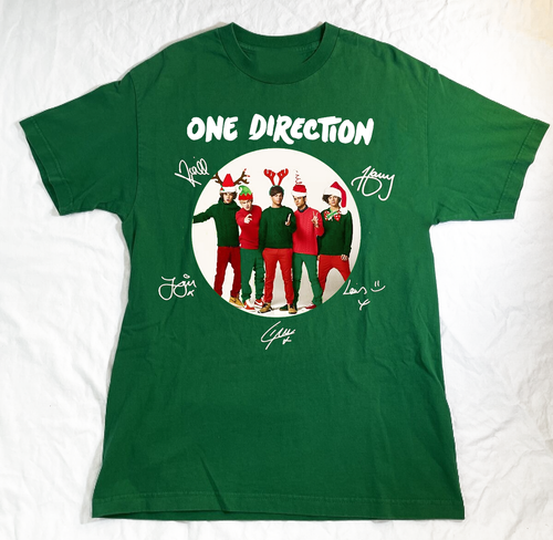One Direction Christmas Signature Gift For Fan S to 5XL Green T-Shirt ...