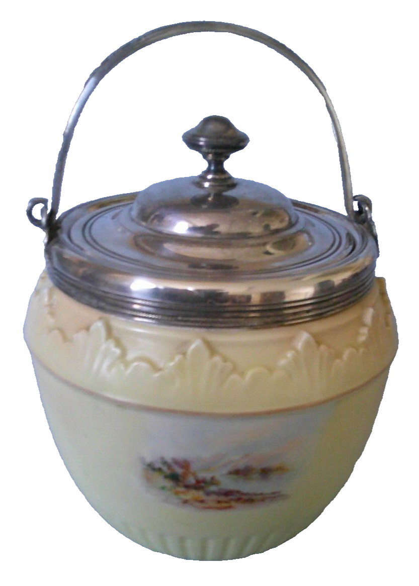 Locke & Co Worcester Blush Ivory Biscuit Barrel (William Stinton ...