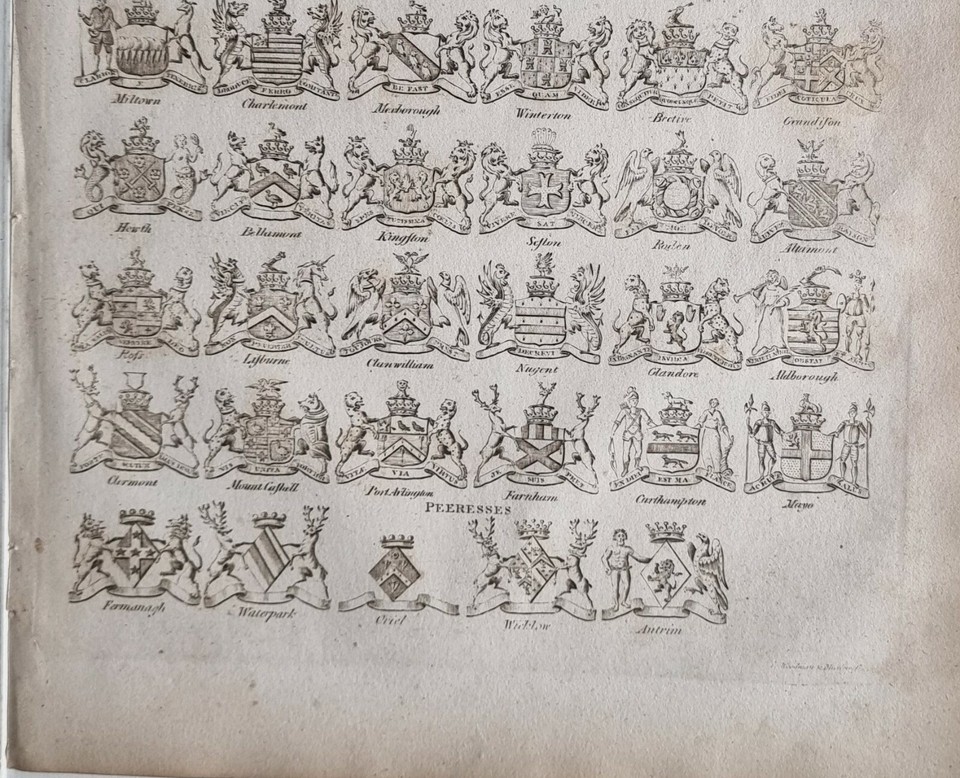 c1795 ANTIQUE PRINT PEERAGE SCOTLAND EARLS MARQUISSES BRANDON LOWTH ...