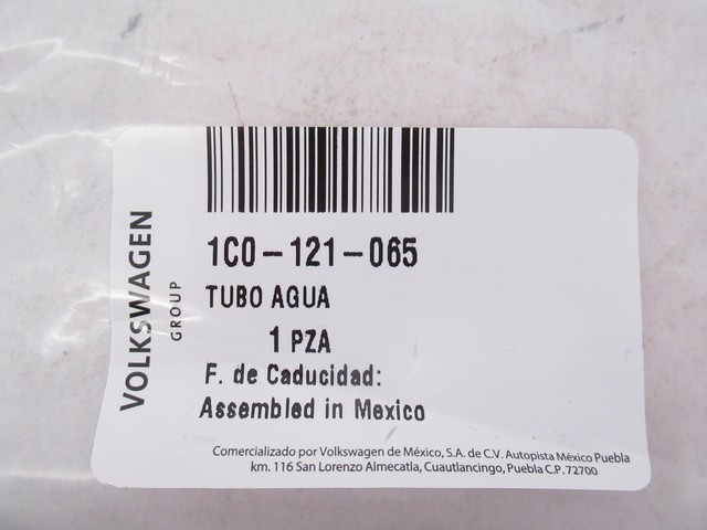 Genuine Volkswagen Beetle Convertible Radiator Water Pipe VW 1C0121065 ...