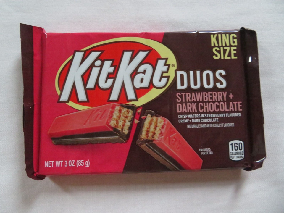 (3) Kit Kat Duos Strawberry & Dark Chocolate King Size Candy Bars 3 Oz ...