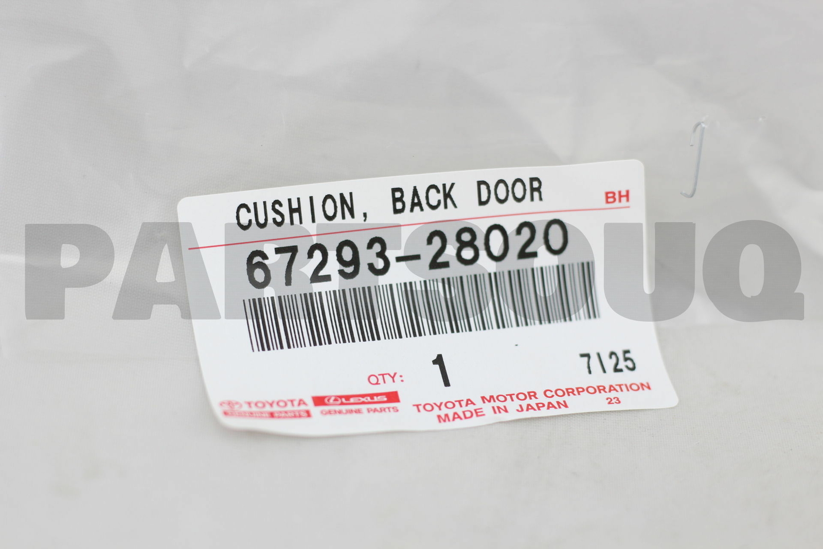 6729328020 Genuine Toyota CUSHION, BACK DOOR STOPPER 67293-28020 | eBay