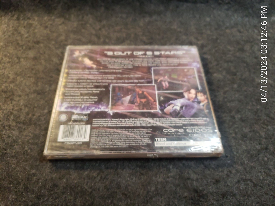 Tomb Raider the Angel of Darkness Laura Croft PC GAME Sealed Eidos ...