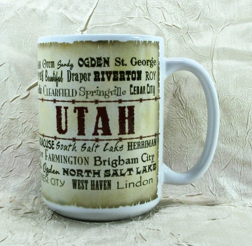 State Of Utah Mug Coffee Cup with City Names | eBay