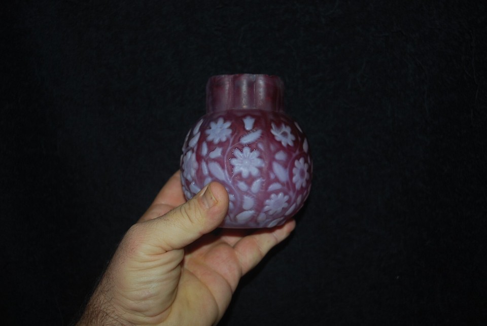 SCARCE BEAUTIFUL VICTORIAN FINDLAY FLORADINE CRANBERRY OPALESCENT ...