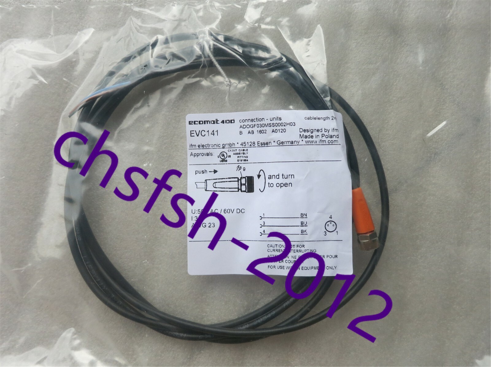 1 pcs New IFM EVC141 connection cable | eBay