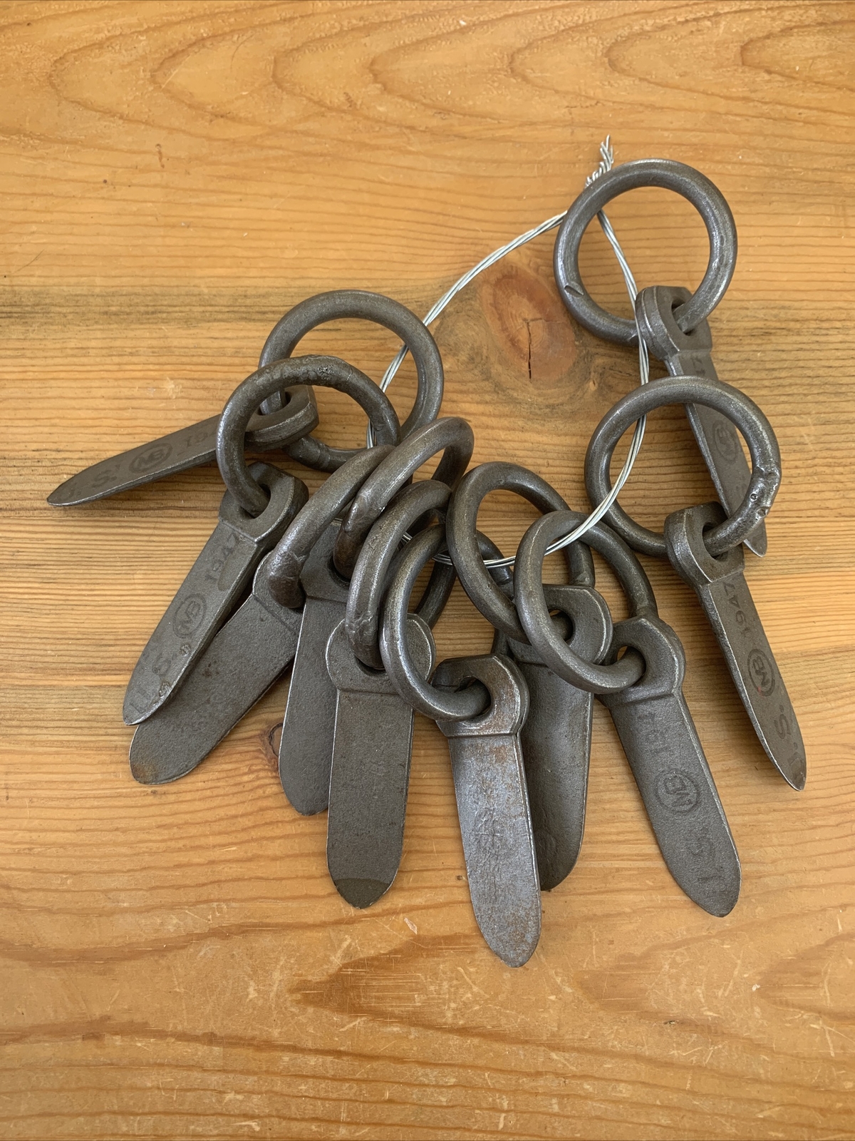 Vintage WW2 U.S. MB 1947 Set Of 10 Pitons - Piton Type III Rock Wafer ...