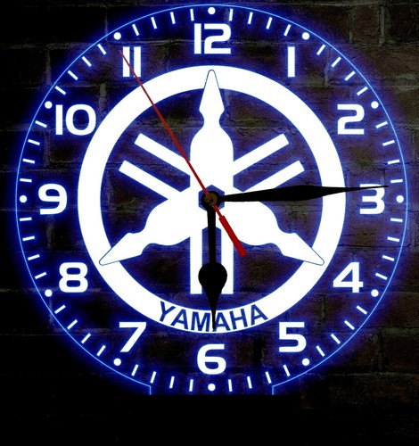 Yamaha Motorcycle LED neon Clock engraved on Acrylic neon sign APP ...