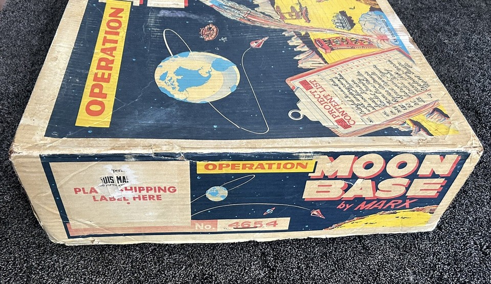 RARE Vintage Original Marx Moon Base Playset 4654 w/ Original Box, Bags ...