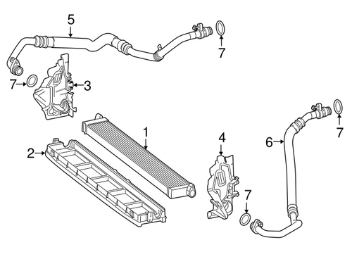 Mercedes-Benz AMG Engine Oil Cooler Auxiliary Radiator A0995000001 C63s ...