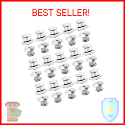 30 Pieces Metal Locking Pin Backs Locking Pin Keepers Locking Backs for ...