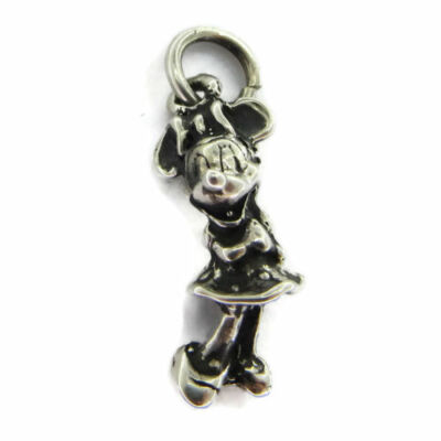 Minnie Mouse Charm Pendant .925 Sterling Silver. | eBay