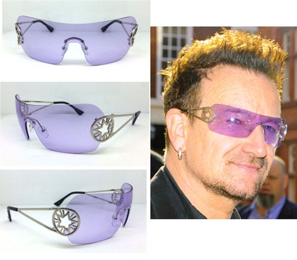 BONO SUNGLASSES SHIELD STAR MULTI COLOR CONCERT Tour PURPLE | eBay