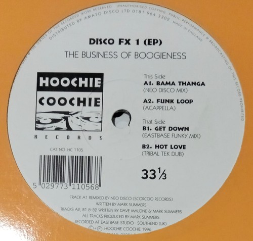 The Business Of Boogieness - Record Fx 1 EP - Hoochie Coochie HC-1105 ...