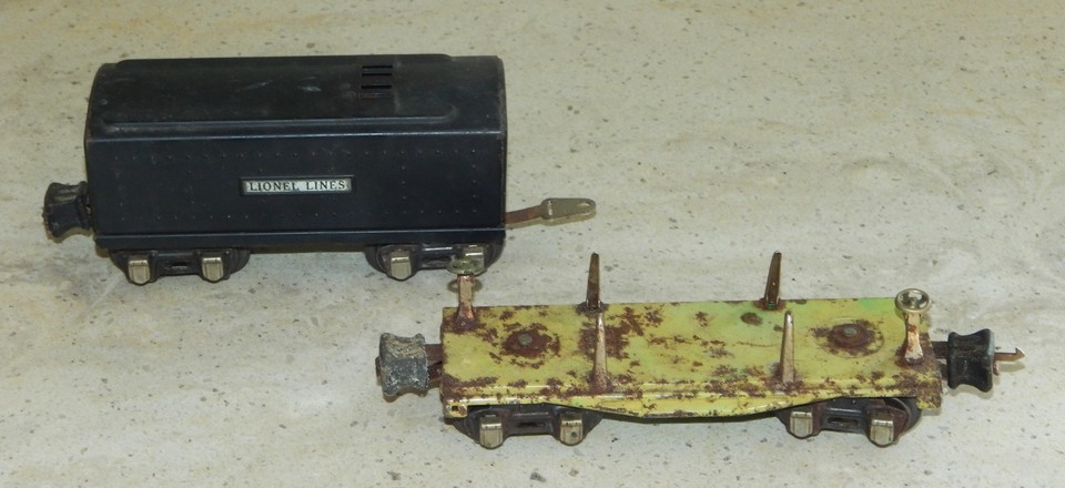 PreWar LIONEL 229 Locomotive w Tender Flat Car Shell Tanker Caboose ...