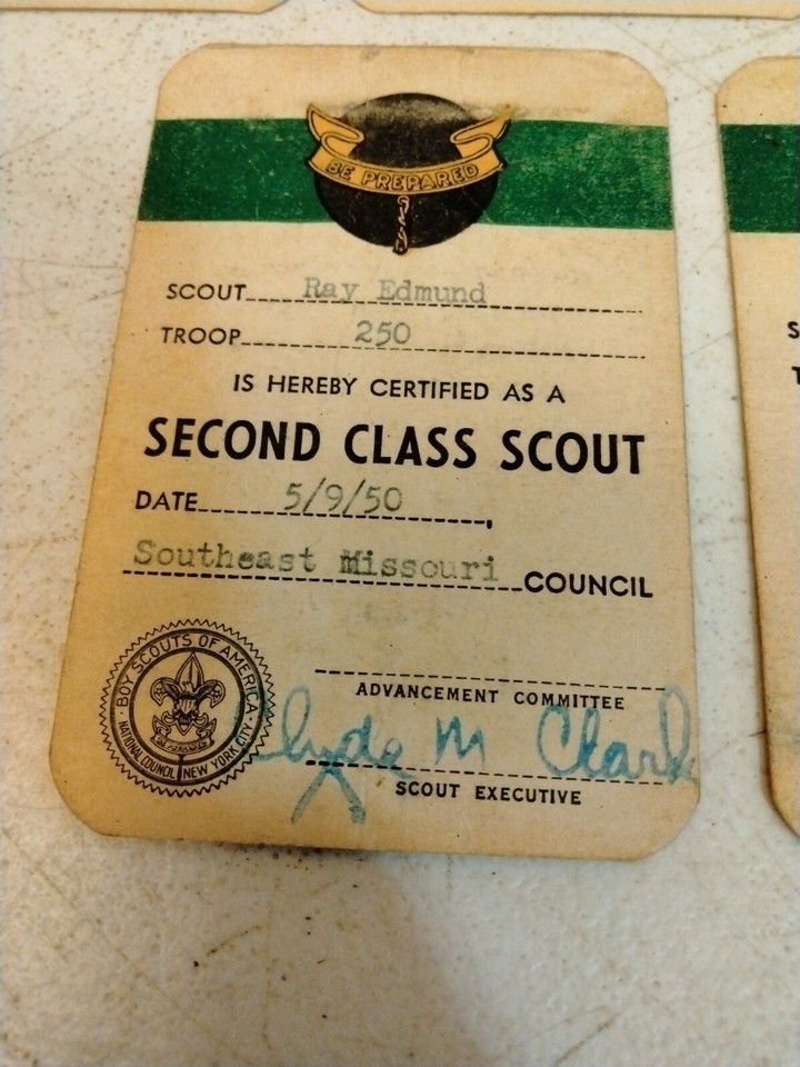 13 Vintage Boy Scout Merit Badge Cards 1950s - Life Scout, Star Scout ...