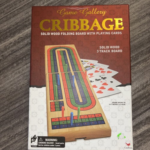 Cribbage Board Solid Wood Folding Cardinal Game Gallery New Deck ...
