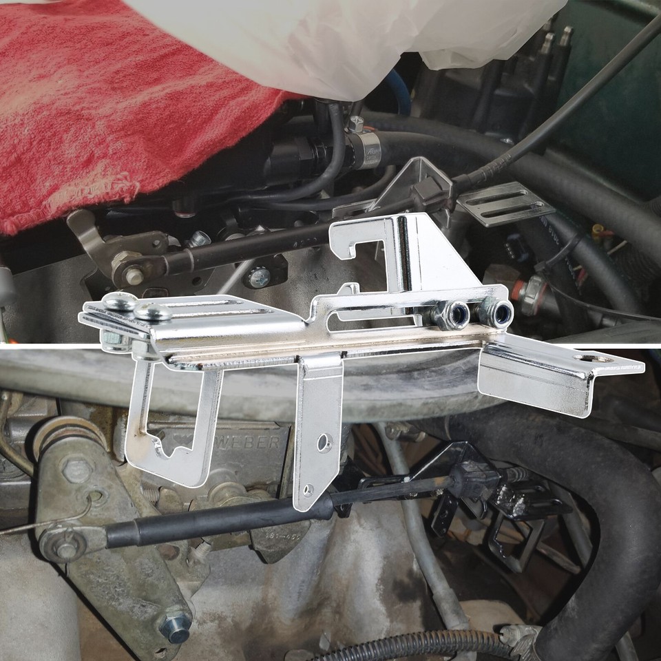 For Chevy SBC BBC Holley GM Throttle Cable Bracket Kickdown Chrome ...