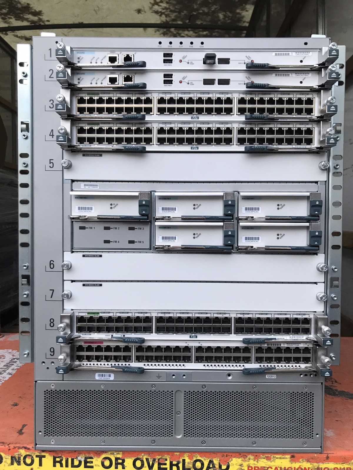 Cisco Nexus N7K-C7009 Chassis No SUPs No Switch Modules 2x AC-7.5KW 5x ...
