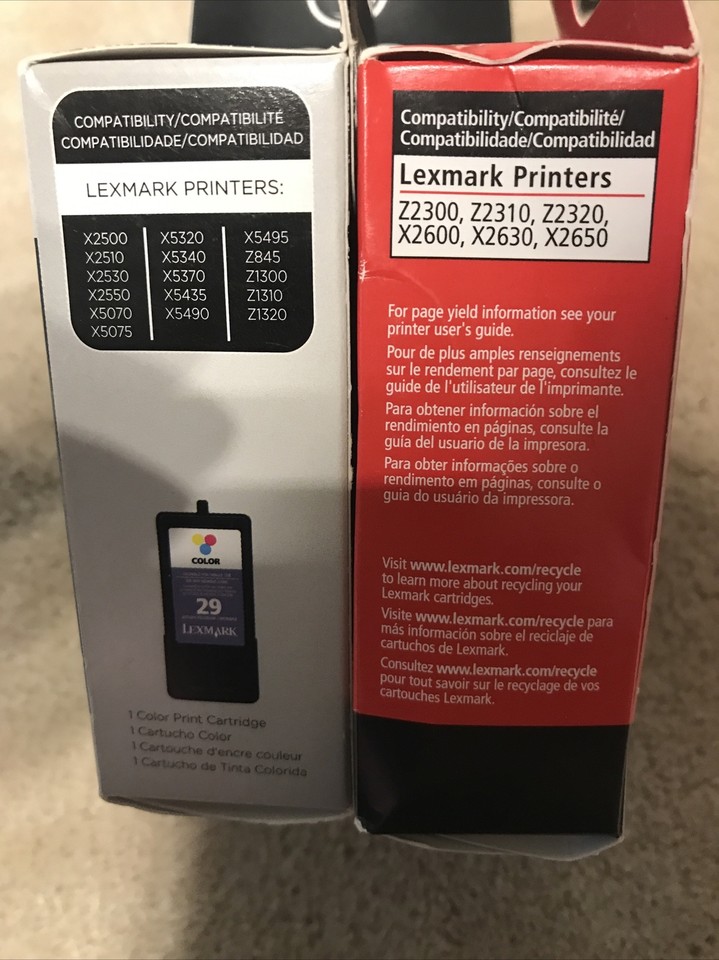 NEW 5 Pk 28 29 15 Lexmark Ink Cartridges Z845 Z1300 Z1310 Z2320 | eBay
