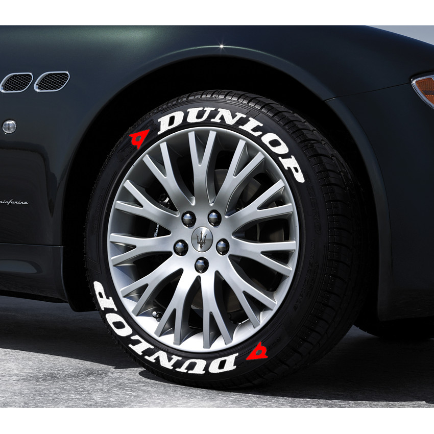 Car Tire Lettering Sticker DUNLOP 1.38'' 15''-24'' Separatedly Tire ...