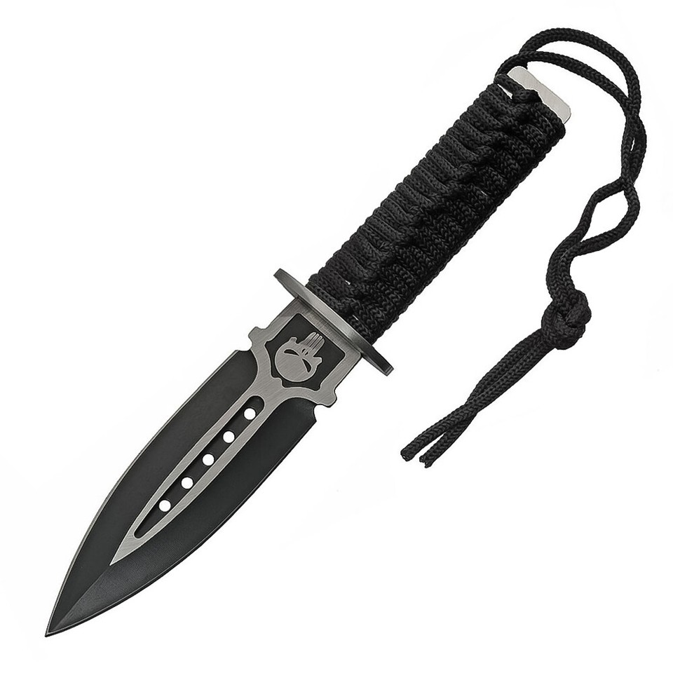 Rite Edge SKULL Patriot BOOT KNIFE w/ Sheath Tactical Dagger Double ...