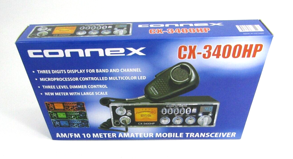 Connex CX-3400HP 10 Meter Amateur Mobile Radio, 40 Channels, AM/FM ...