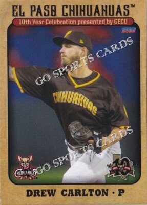 2023 El Paso Chihuahuas Drew Carlton RC Rookie San Diego Padres Minor ...
