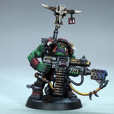painted ork nobz combi shoota miniature flamer warhammer 40k boyz evil ...