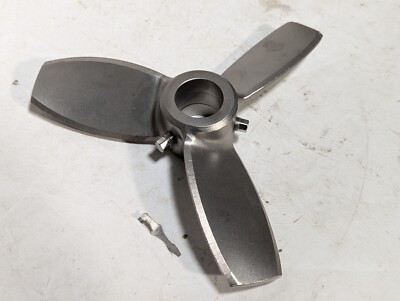 8.5" Mixing Propeller, 3 Blades, Steel, 2 Set Screws w/Square Heads, 1 ...