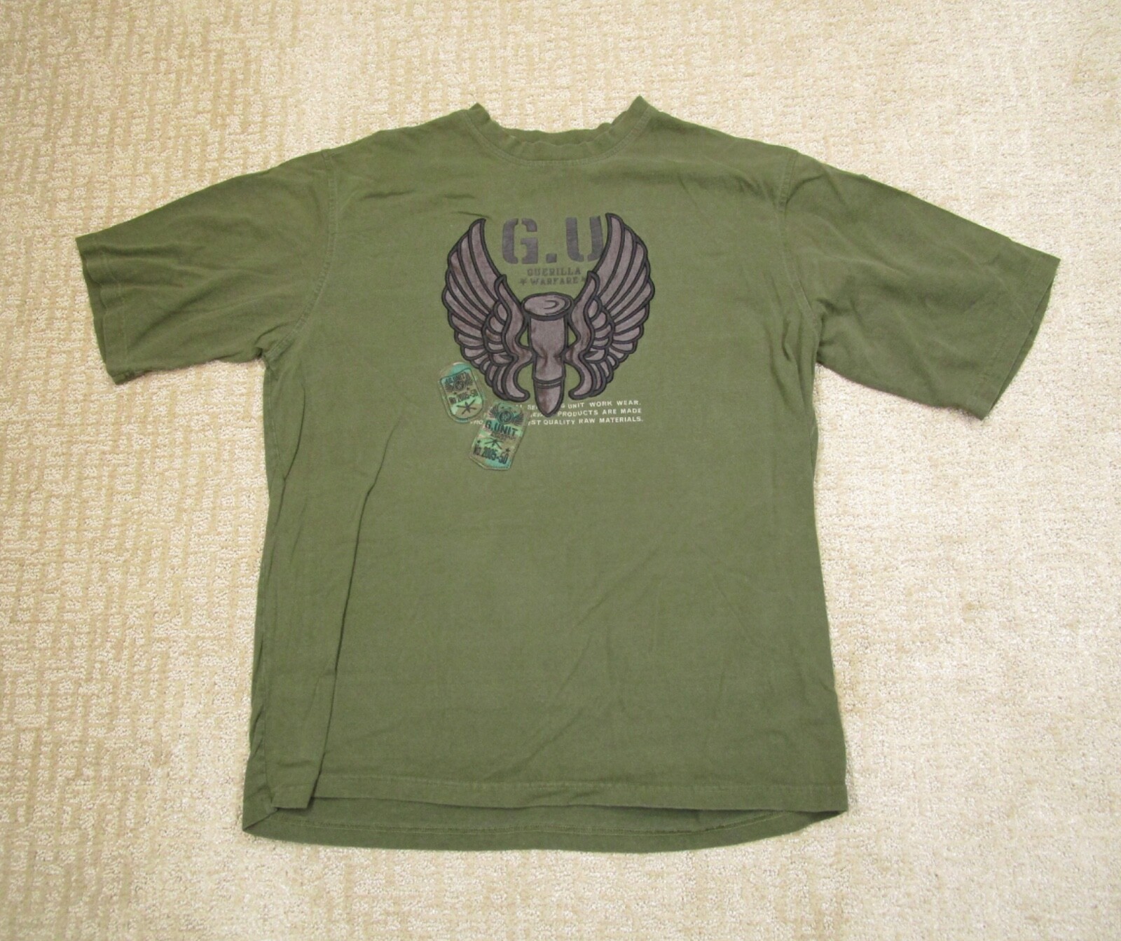 Vintage G-Unit Shirt Men Extra Large Green Guerilla Warfare 50 Cent Hip ...