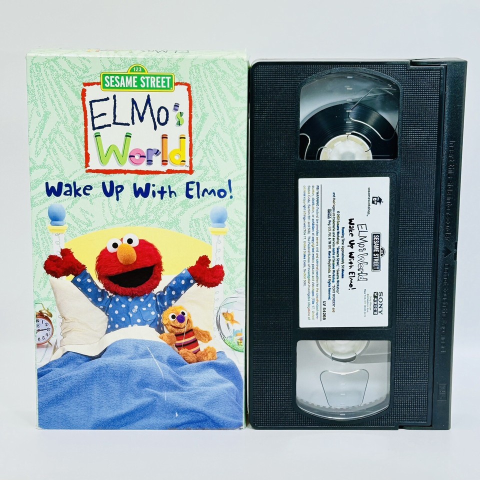 Elmos World - Wake Up With Elmo VHS Tape 2002 Sesame Street Kids ...